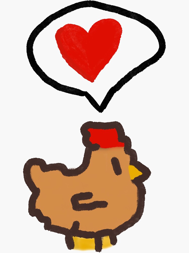 "Stardew Valley Chicken" Sticker for Sale by Caff-Ash | Redbubble