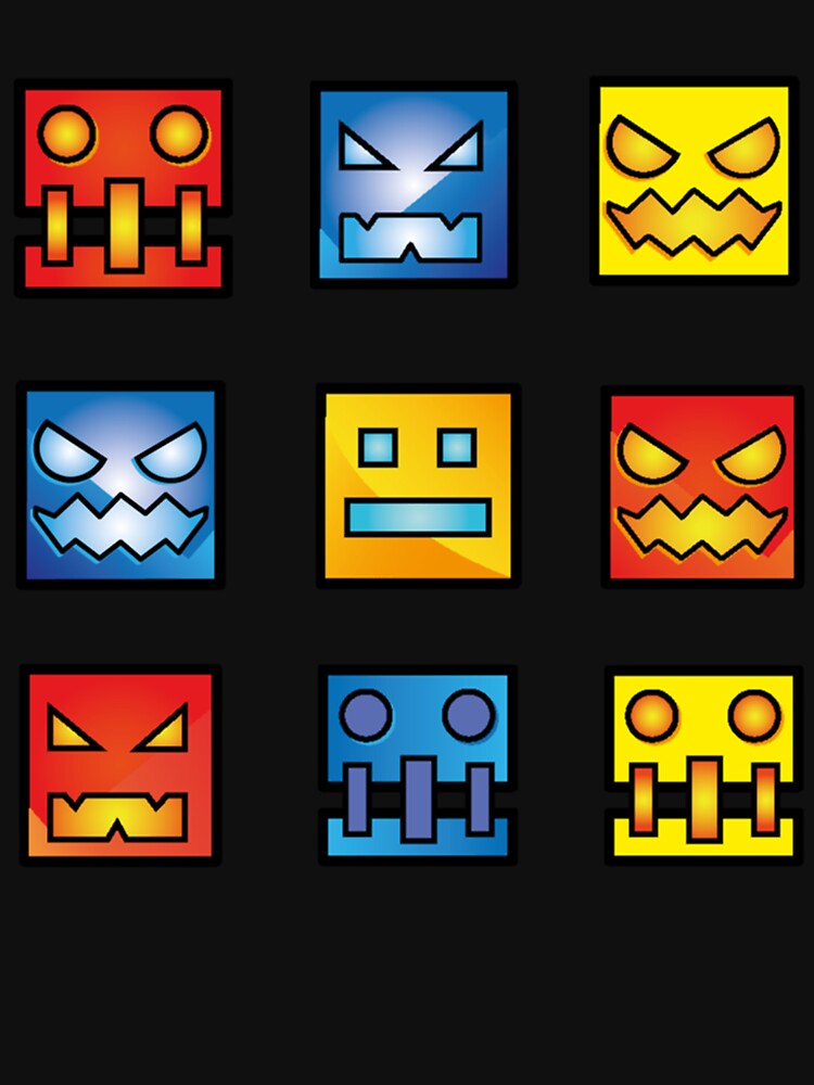 "geometry dash icon face" T-shirt for Sale by BaCalic | Redbubble ...