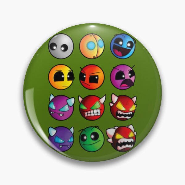 "Geometry Dash in many emotions funny meme" Pin for Sale by BaCalic ...