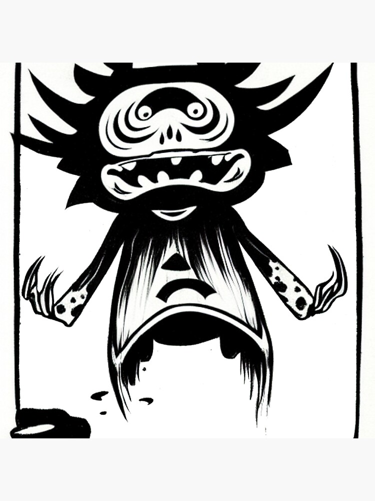 "Clawed monster yokai" Sticker for Sale by InfiniteAxolotl | Redbubble