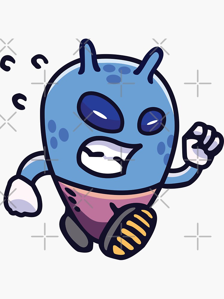 "Running Aliens!" Sticker for Sale by TheClothHub | Redbubble