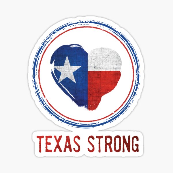 "Texas Strong Texas Flag in Heart" Sticker for Sale by thetruetee ...