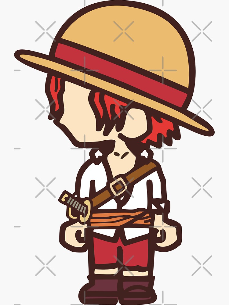 "Little Akagami Shanks - One Piece" Sticker for Sale by Robibahroni ...