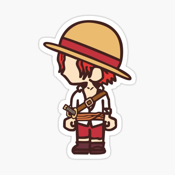 "Little Akagami Shanks - One Piece" Sticker for Sale by Robibahroni ...