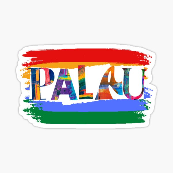 "Paint Palau" Sticker for Sale by PolyMicroMela | Redbubble