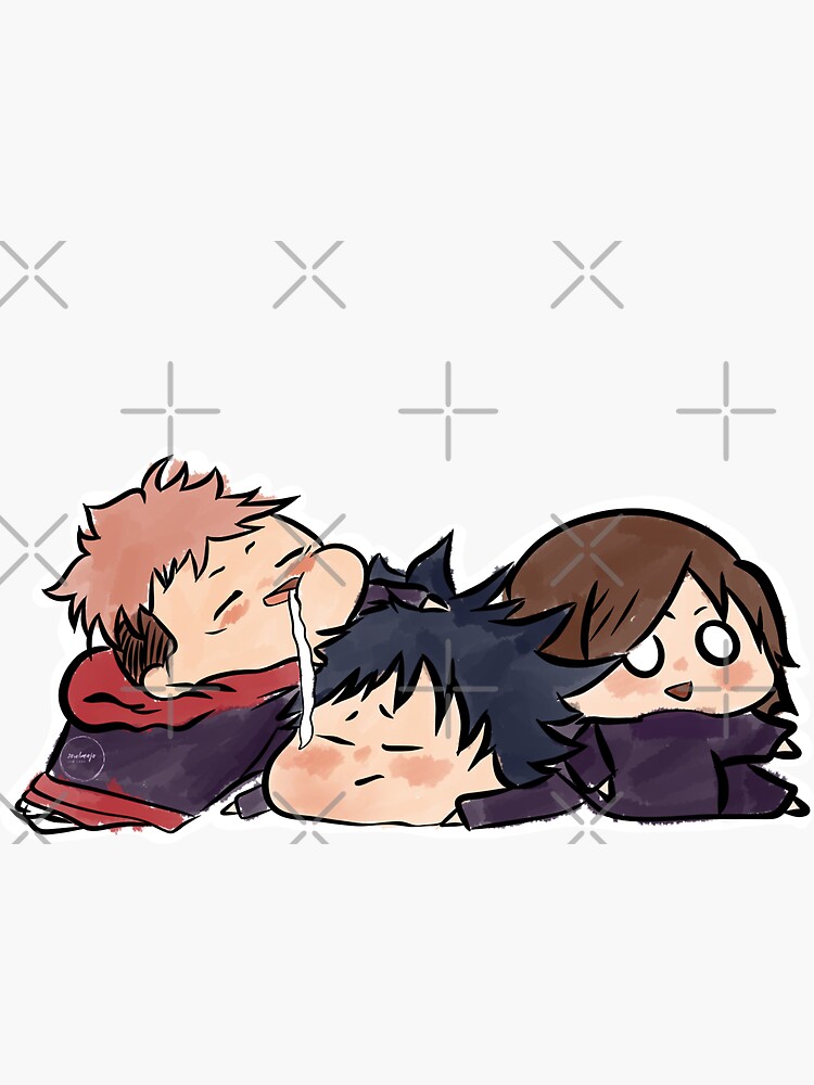 "Chibi Itadori, Megumi, Nobara" Sticker for Sale by SOULMAJO | Redbubble