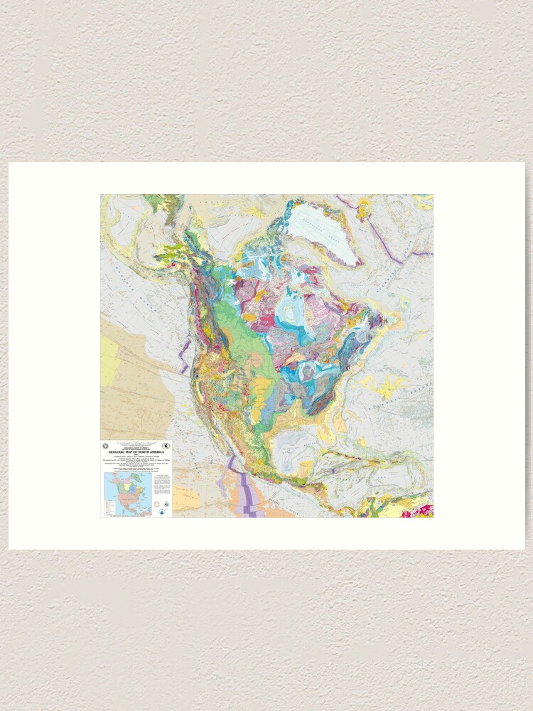 "USGS Geologic Map of North America" Art Print by fineearth | Redbubble