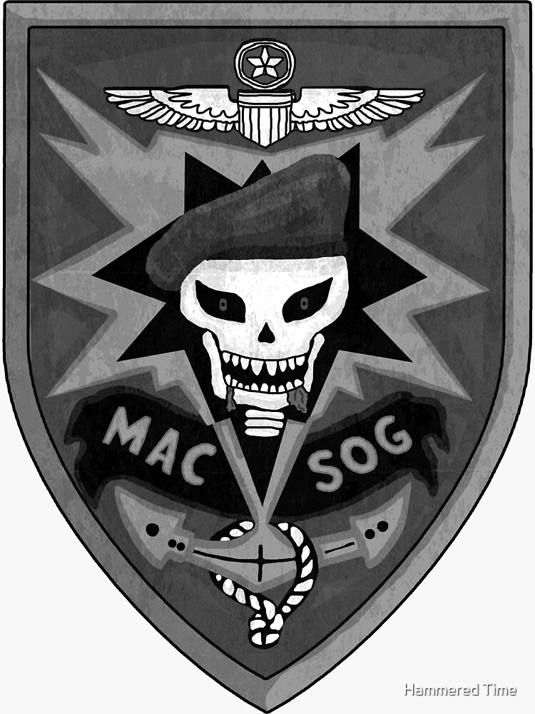 "MAC V SOG patch logo black and white" Sticker for Sale by burntwolf27 ...