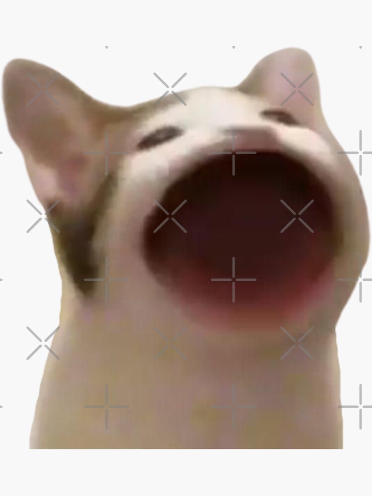 "Pop cat meme" Sticker for Sale by Kitoots | Redbubble