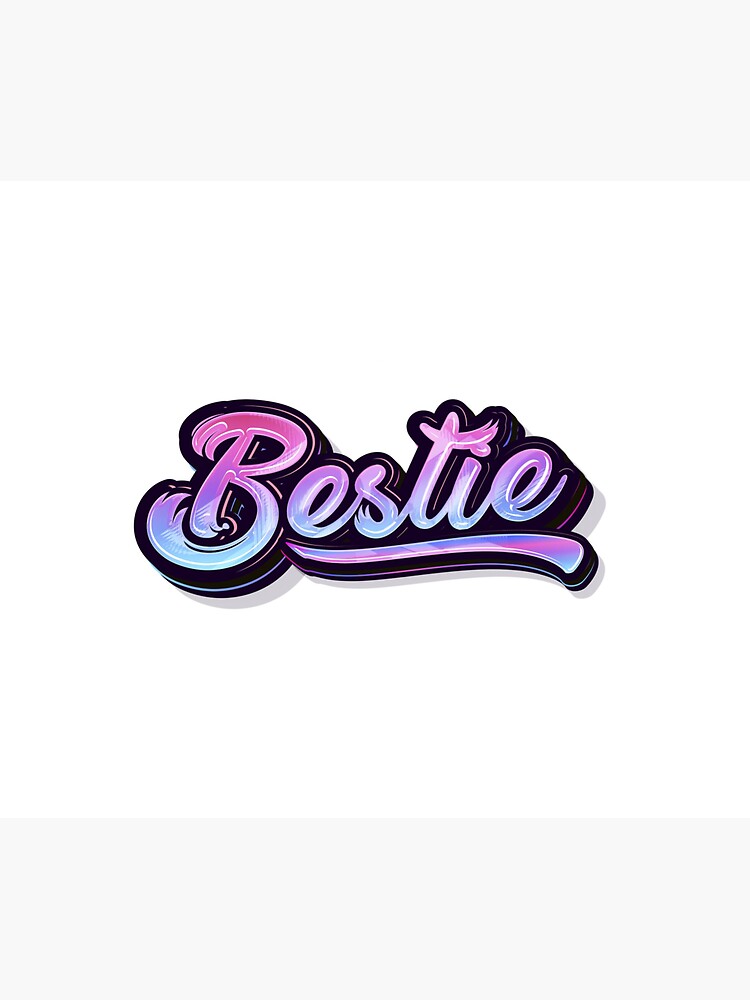 "bestie stylish text effect editable modern lettering typography font ...