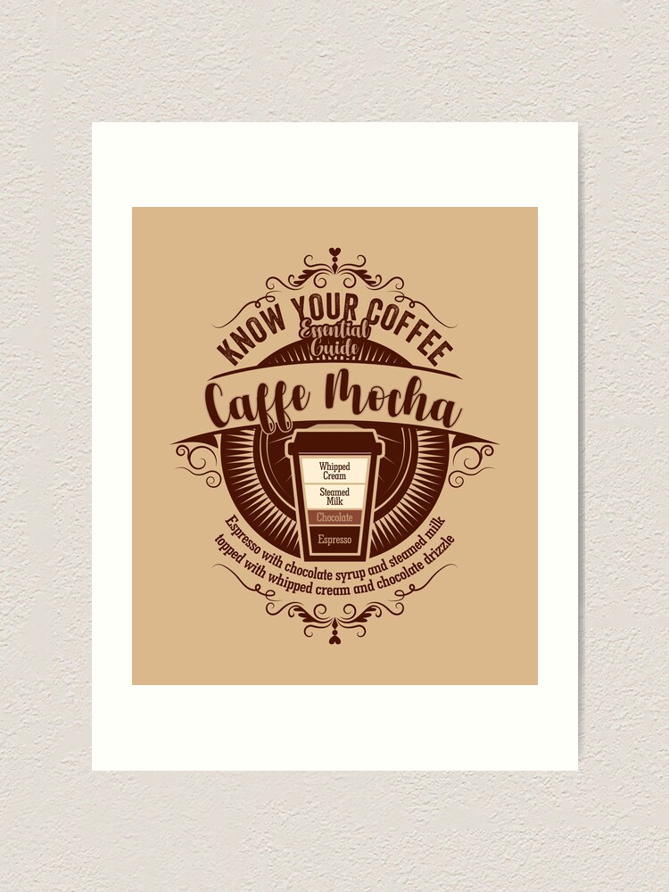 "Know Your Coffee Essential Guide Collection. Caffe Mocha Version" Art ...