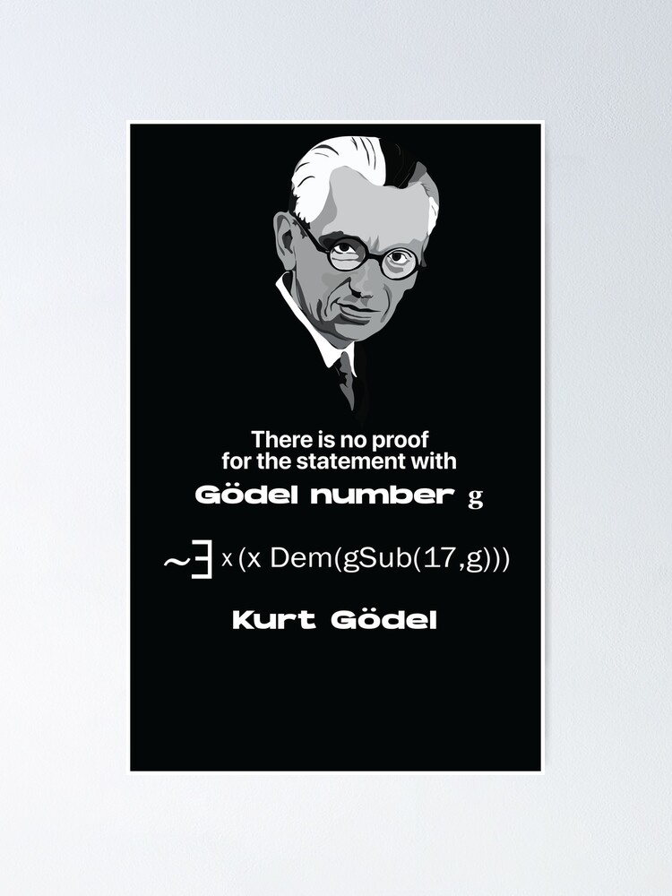 "Kurt Gödel | Gödel numbers" Poster for Sale by wamuigaworld | Redbubble