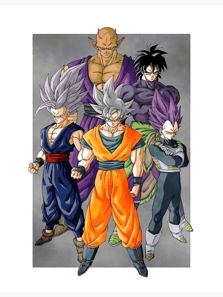 Poster « Gohan piccolo goku vegeta broly formes les plus fortes », par ...