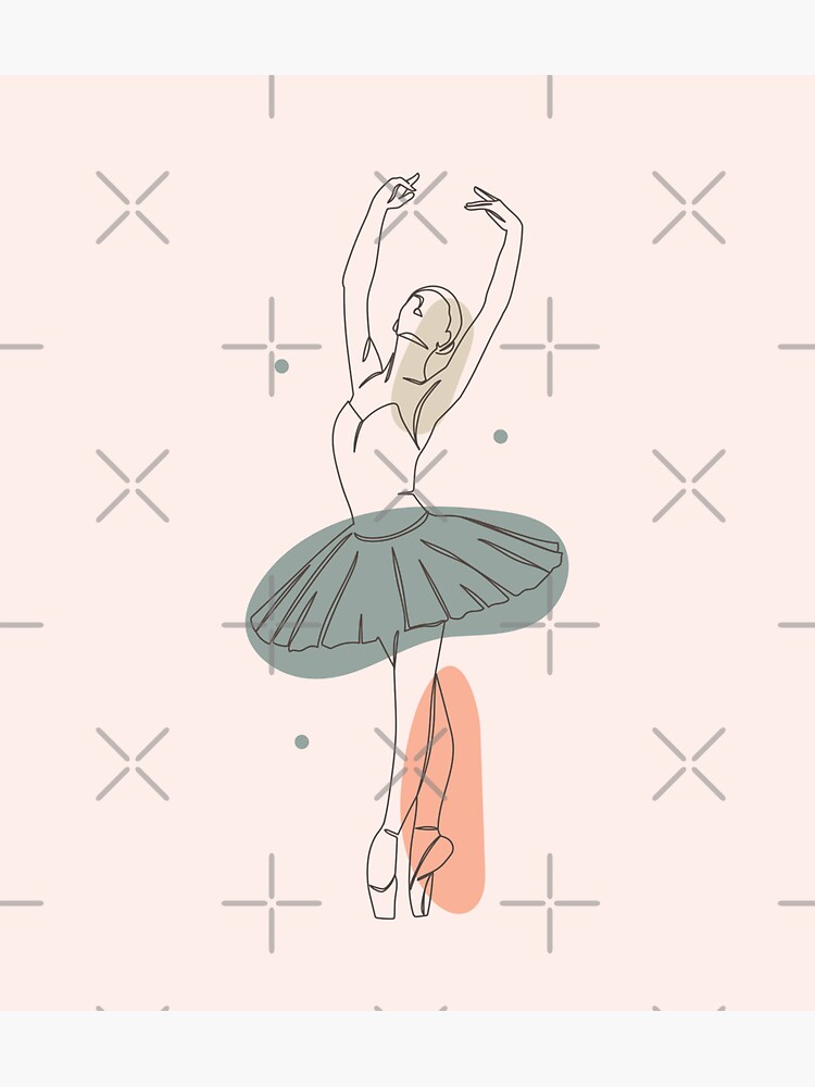 Ballet Dancer One Line Art Sticker For Sale By Nourmasdesigns