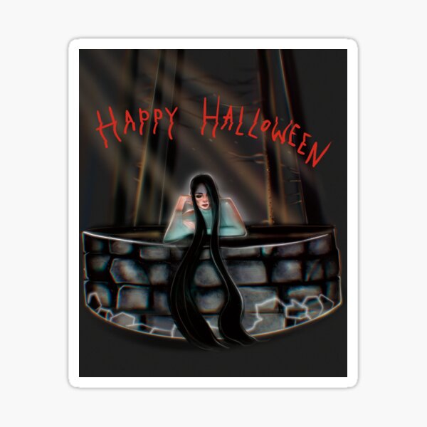 "Creepy scary girl " Sticker for Sale by xsaxsandra | Redbubble