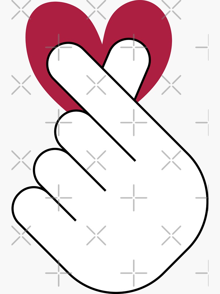 "Finger Heart" Sticker for Sale by turquoisethings | Redbubble