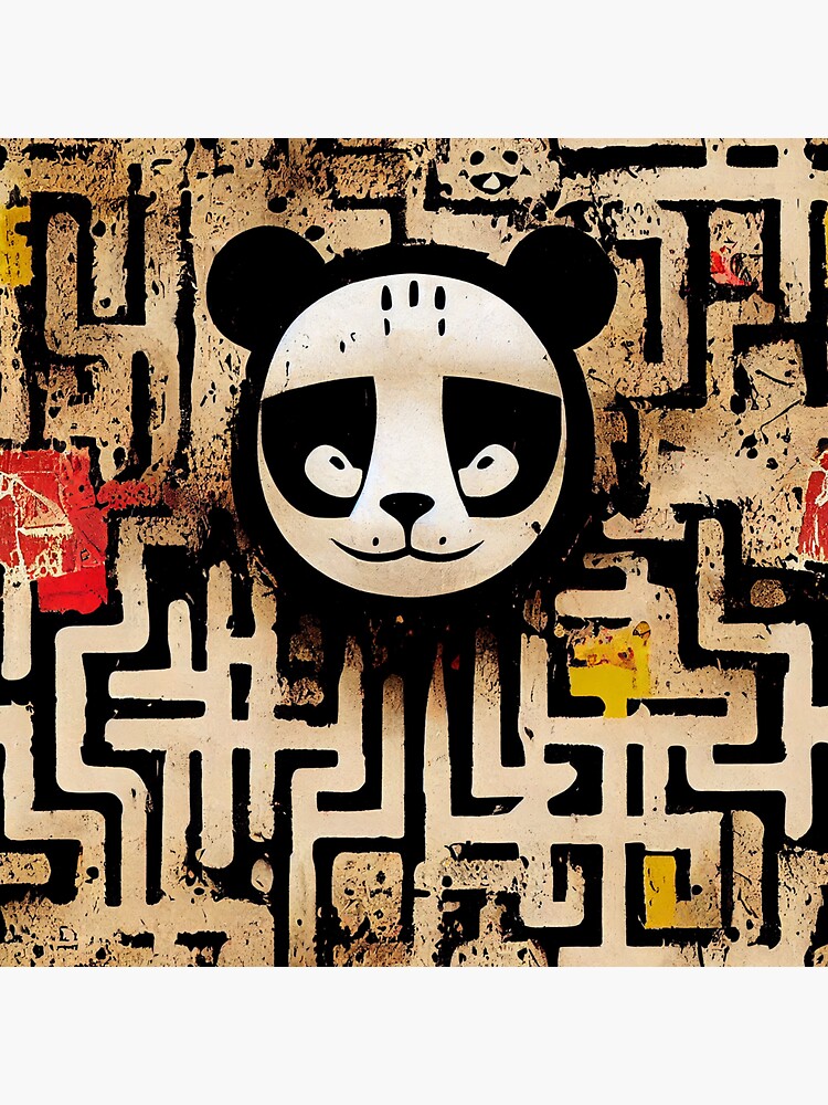 "Panda Maze" Sticker for Sale by ItsBubbz | Redbubble