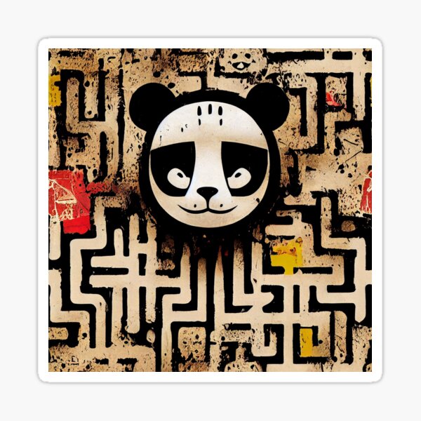 "Panda Maze" Sticker for Sale by ItsBubbz | Redbubble