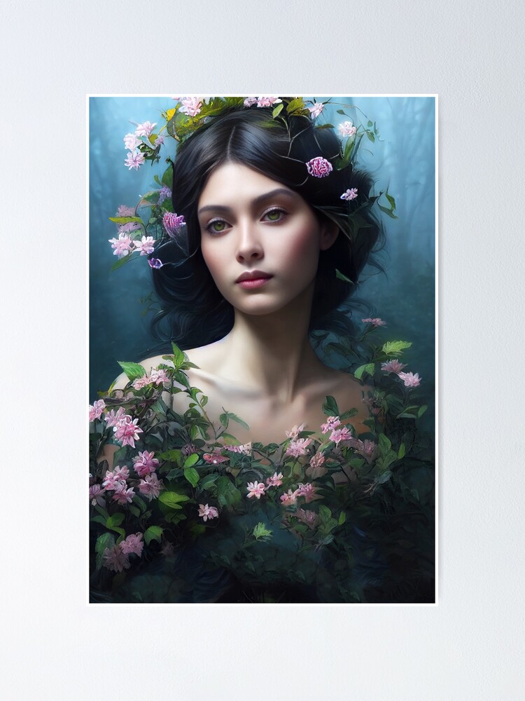 "Goddess of Nature CG painting" Poster for Sale by SeriMurata | Redbubble