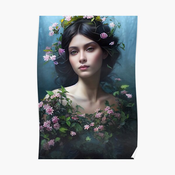"Goddess of Nature CG painting" Poster for Sale by SeriMurata | Redbubble