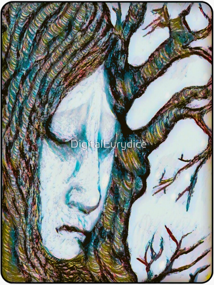 "digital drawing | forlorn dryad version 3 | autumn, winter | tree ...