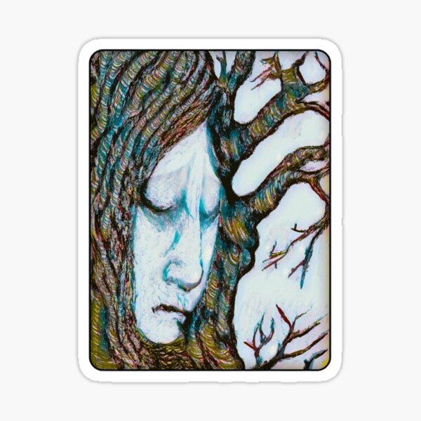 "digital drawing | forlorn dryad version 3 | autumn, winter | tree ...