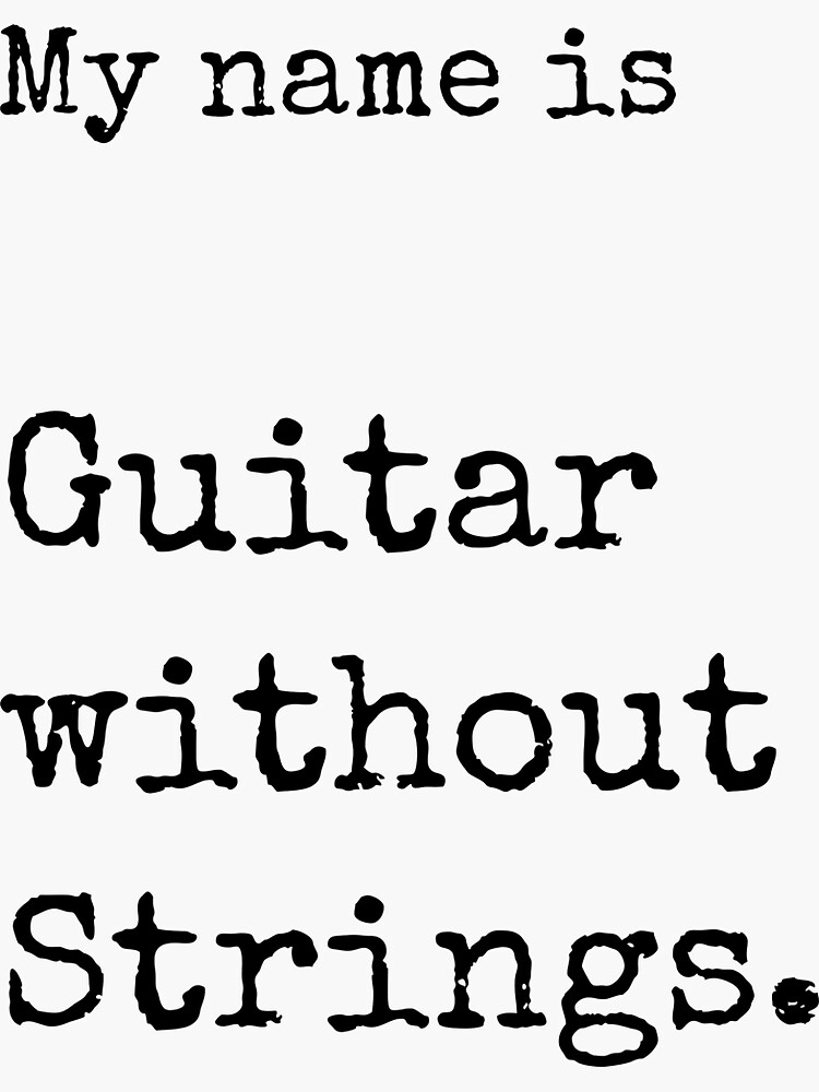 "Guitar without Strings" Sticker for Sale by ajsapiens | Redbubble