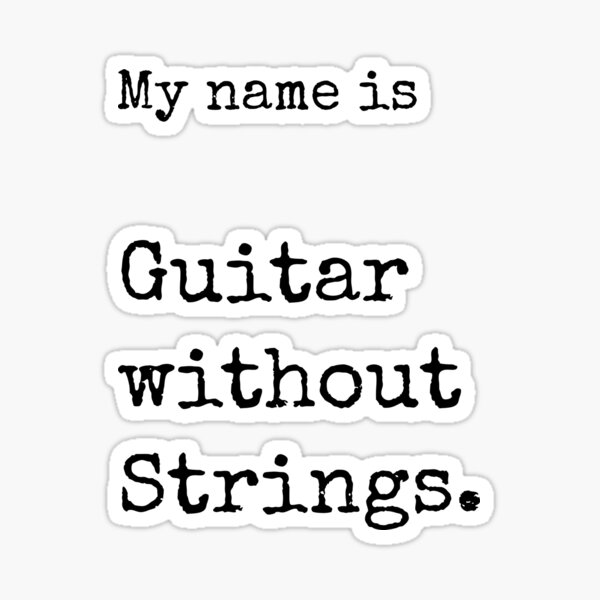 "Guitar without Strings" Sticker for Sale by ajsapiens | Redbubble