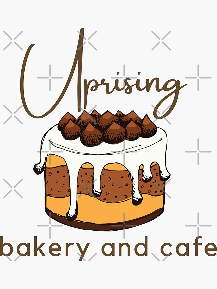 "Uprising bakery sticker / chocolate loaded cake sticker" Sticker for ...