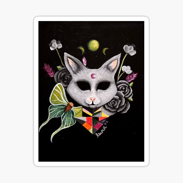 "Phantom Fox" Sticker for Sale by LunarLeoArt | Redbubble