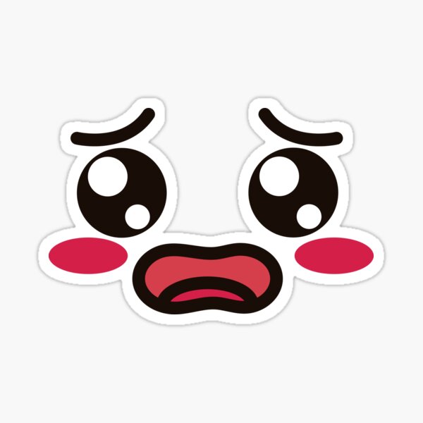 "Cute face glowing eyes" Sticker for Sale by MaYousShop | Redbubble