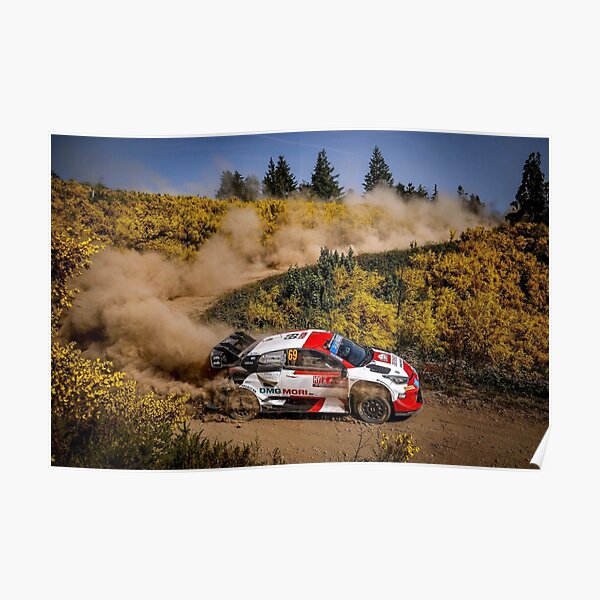 "Kalle Rovanperä WRC Champion kicking up the dust" Poster for Sale by ...