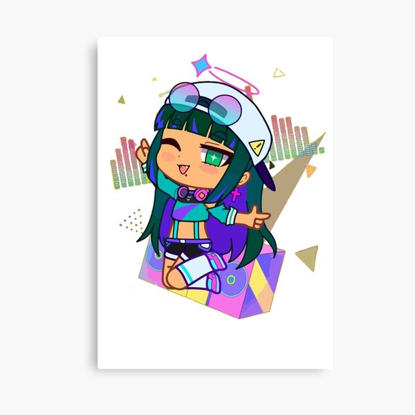 Lienzo «Chica de Gacha club discoteca. Chica con estilo pop. Chica ...