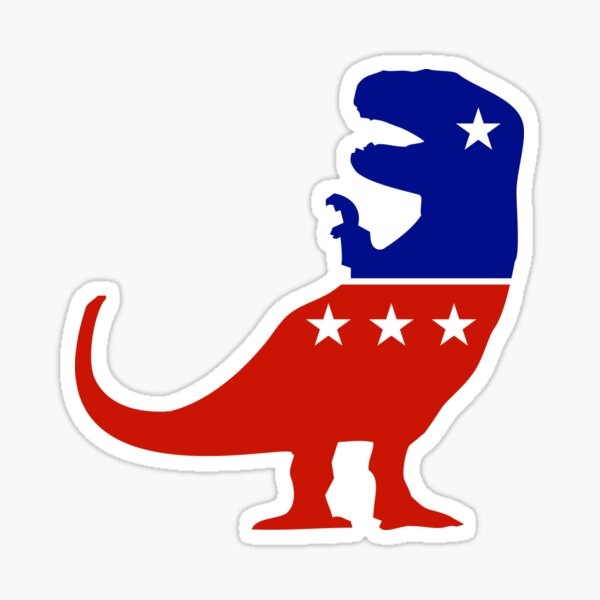 "T-Rex Political Logo" Sticker by jezkemp | Redbubble