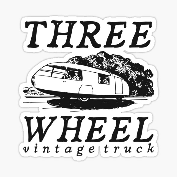 "Three-wheeled vintage truck" Sticker for Sale by Jimsgreatloot | Redbubble