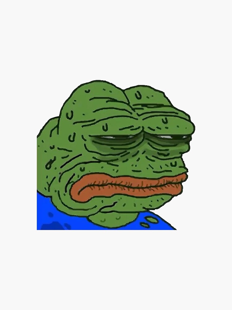 "Tired Pepe" Sticker for Sale by Sigbeqboibe | Redbubble