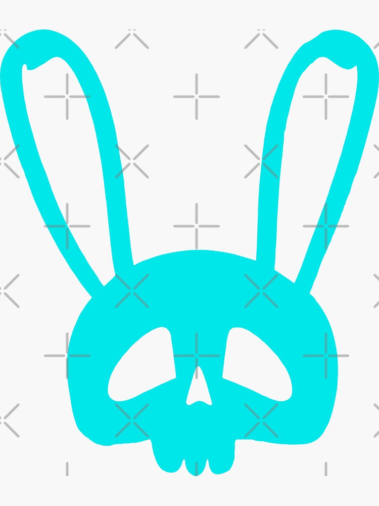 "Skull Bunny With bunny ears" Sticker for Sale by The-Element | Redbubble