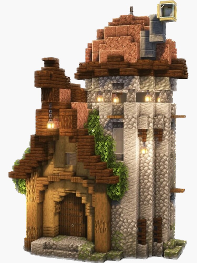 "Minecraft observatory " Sticker for Sale by ArtByNicholas | Redbubble