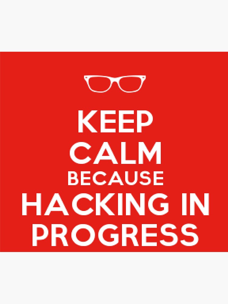 "Hacking in Progress" Sticker for Sale by Danieloslav | Redbubble