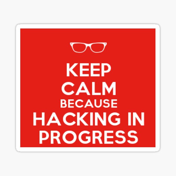 "Hacking in Progress" Sticker for Sale by Danieloslav | Redbubble