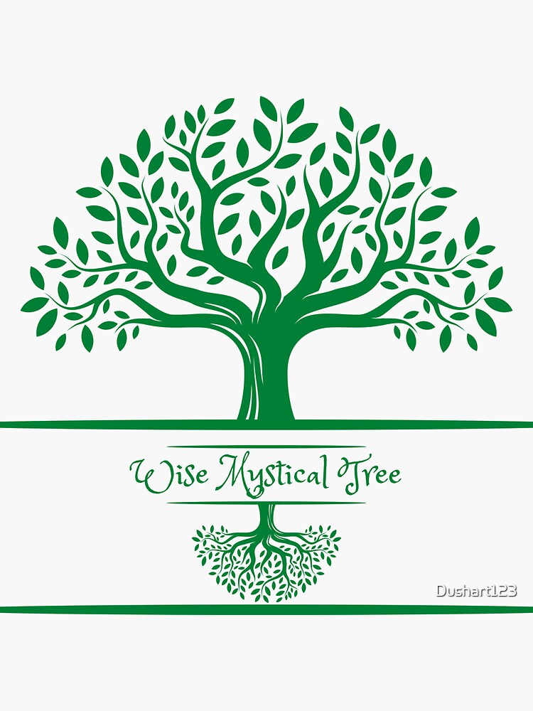 "Wise Mystical Tree." Sticker for Sale by Dushart123 | Redbubble