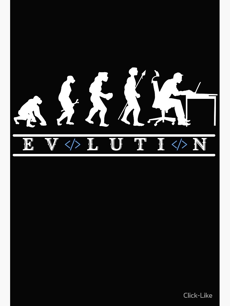 Evolution Of Computer Programming Hilarious Coder Poster For Sale By Click Like Redbubble