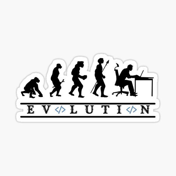 Evolution Of Computer Programming Hilarious Coder Sticker For Sale By Click Like Redbubble