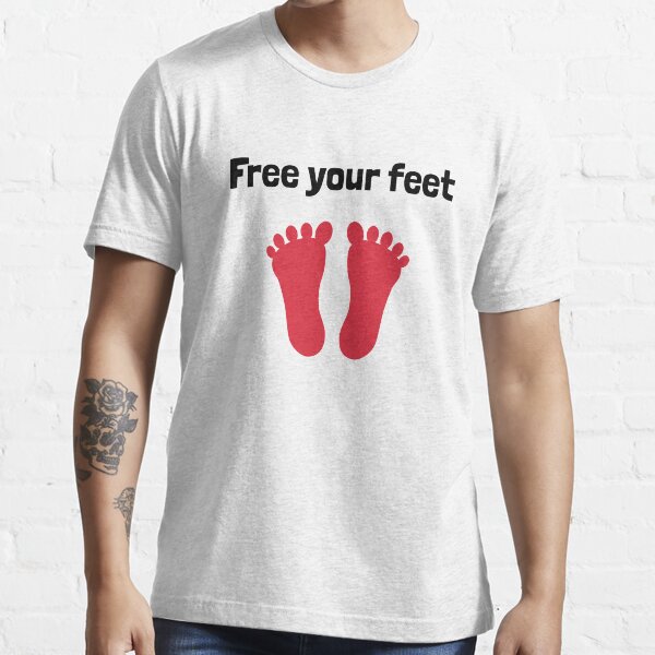 "Free Your Feet - Barefoot Running T-Shirt" T-shirt for Sale by SayAhh ...
