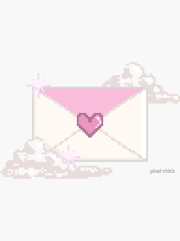 "Pixel Love Letter" Sticker for Sale by pixel-chick | Redbubble