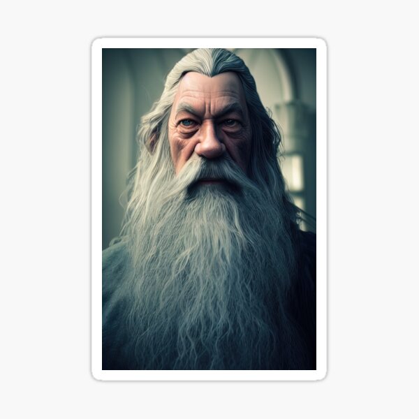 "Gandalf Digital Art" Sticker for Sale by HereticStore | Redbubble