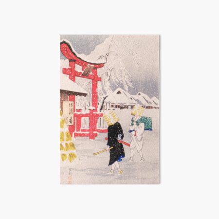 "1920’s Ukiyoe | A Traveling Komuso Monk Holding His Shakuhachi Flute ...
