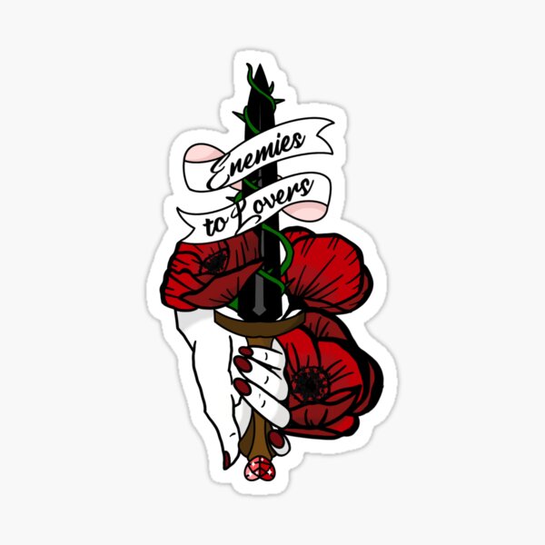 "Enemies to lovers, book lover sticker" Sticker for Sale by ...