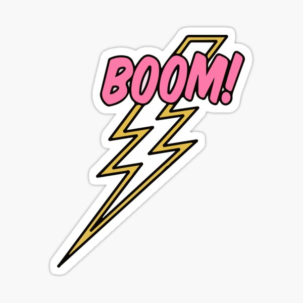 "BOOM!" Sticker for Sale by BADCHANEL | Redbubble