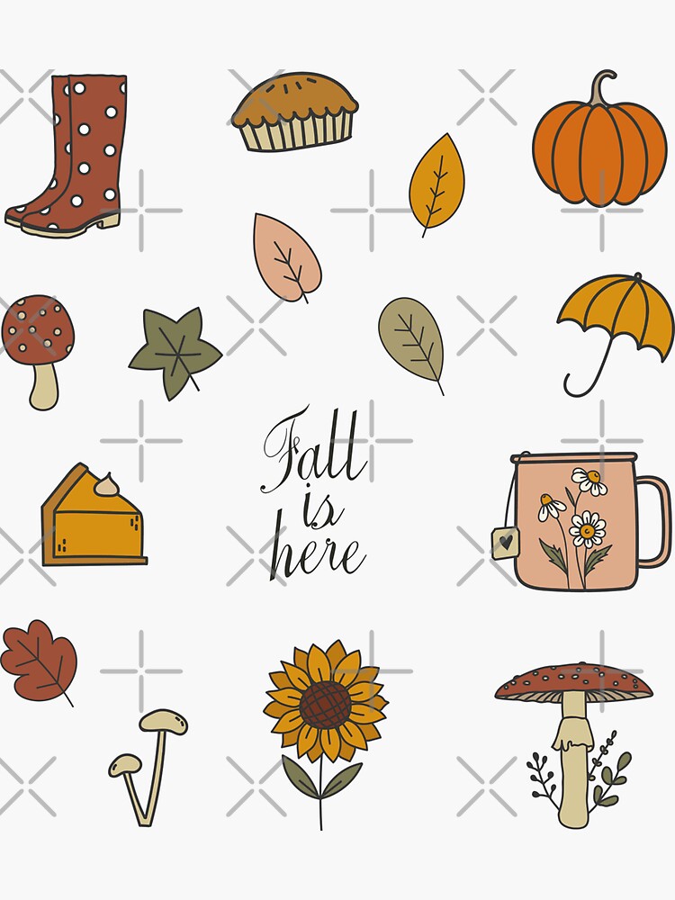 "Fall Sticker Pack" Sticker for Sale by Quaintrelle | Redbubble